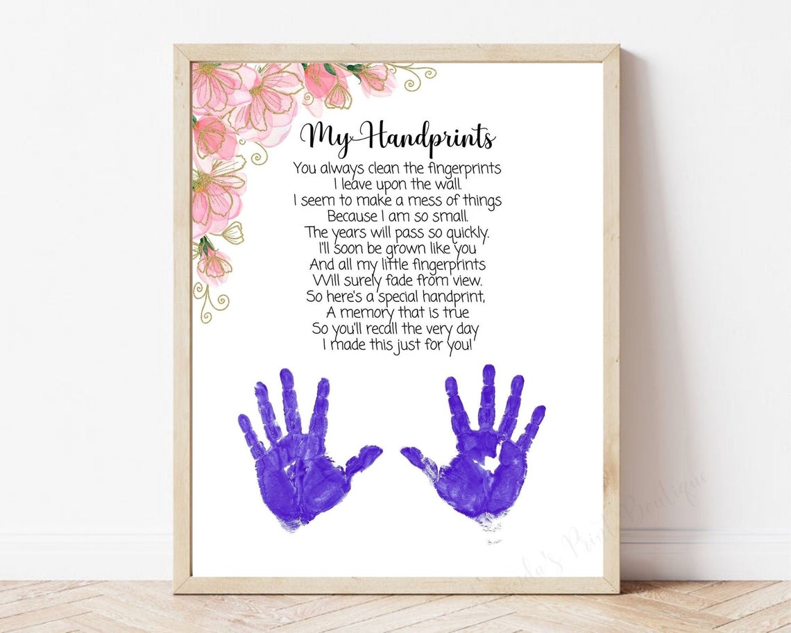 My Handprints Poem/ Handprint Art / Keepsake Craft / Baby - Etsy Canada