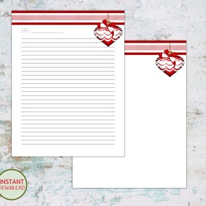 Christmas Candy Printable Stationery /digital Printable Paper/instant ...