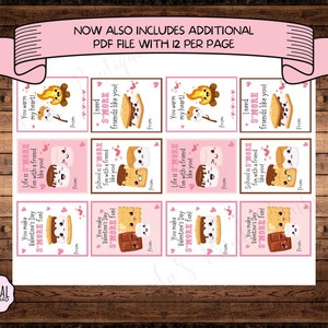 S'mores Valentines Day for School Valentines, Valentine's Day Cards ...