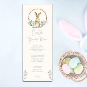 Editable Easter Brunch Menu Template, Printable Easter Menu, Easter ...