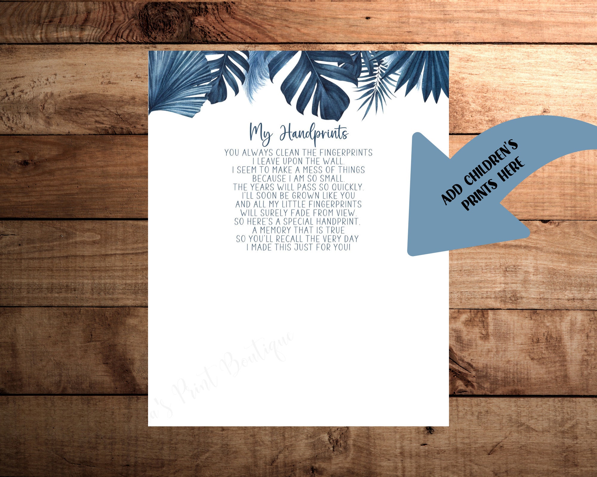 My Handprints Poem/ Handprint Art / Keepsake Craft / Baby Toddler Child ...