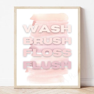 Kids Bathroom Decor, Bathroom Art Prints, Kids Bathroom Rules, Girl ...