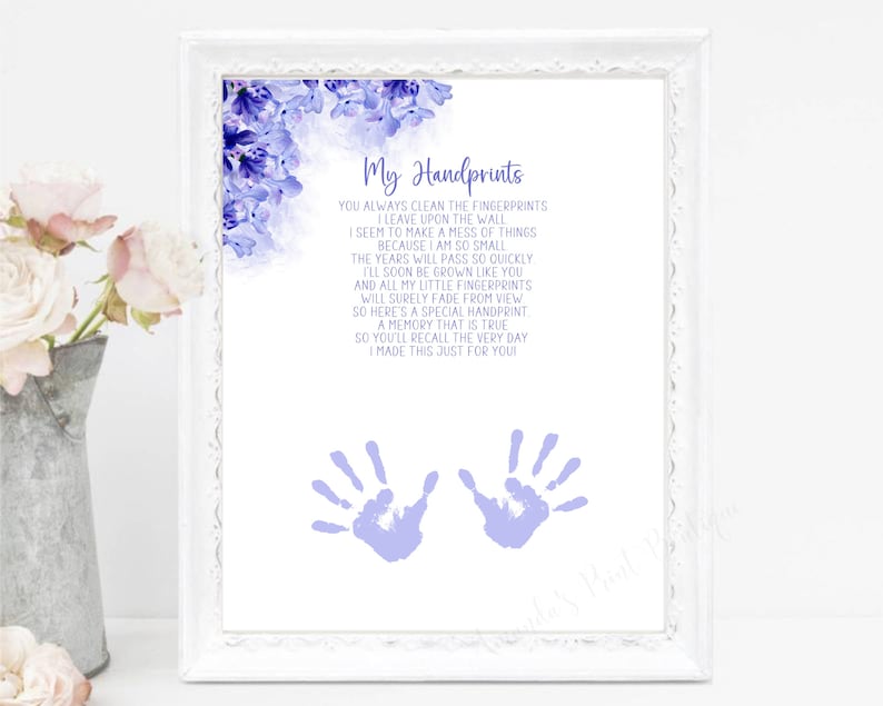 My Handprints Poem/ Handprint Art / Keepsake Craft / Baby Toddler Child ...