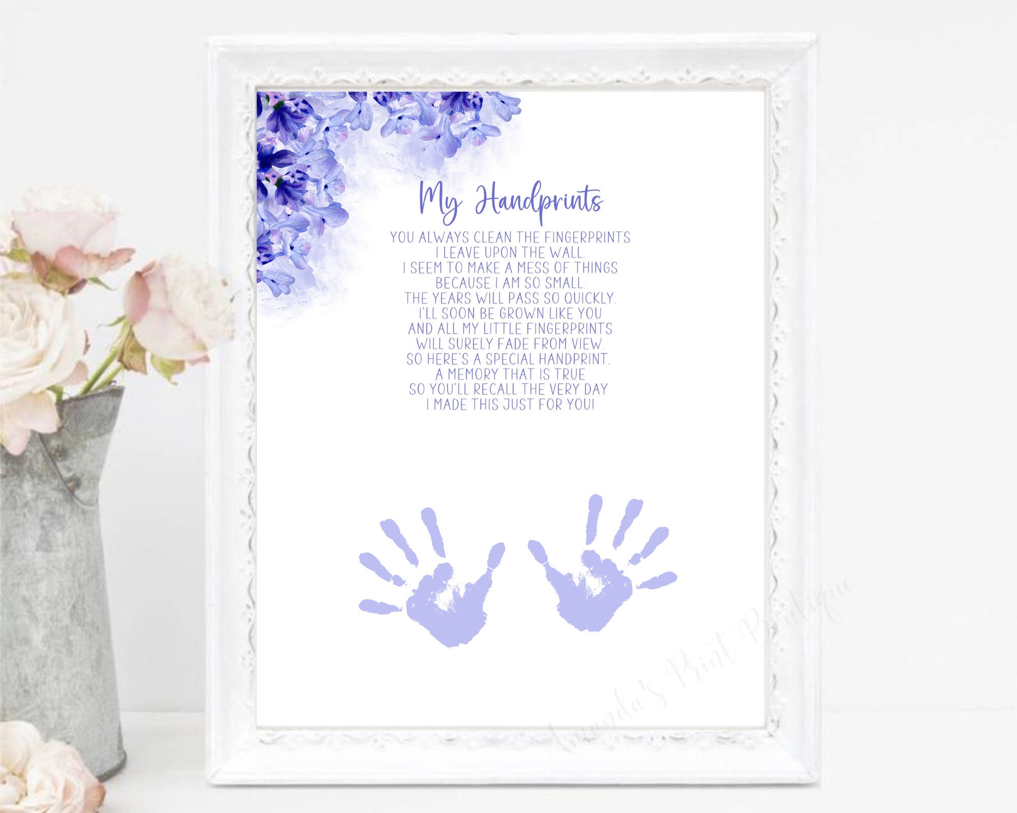 My Handprints Poem/ Handprint Art / Keepsake Craft / Baby Toddler Child ...