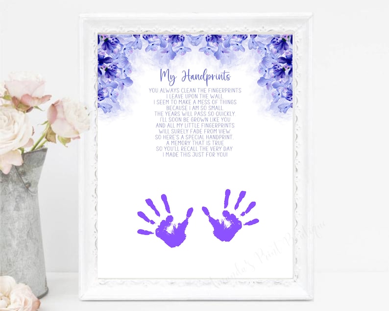 My Handprints Poem/ Handprint Art / Keepsake Craft / Baby - Etsy