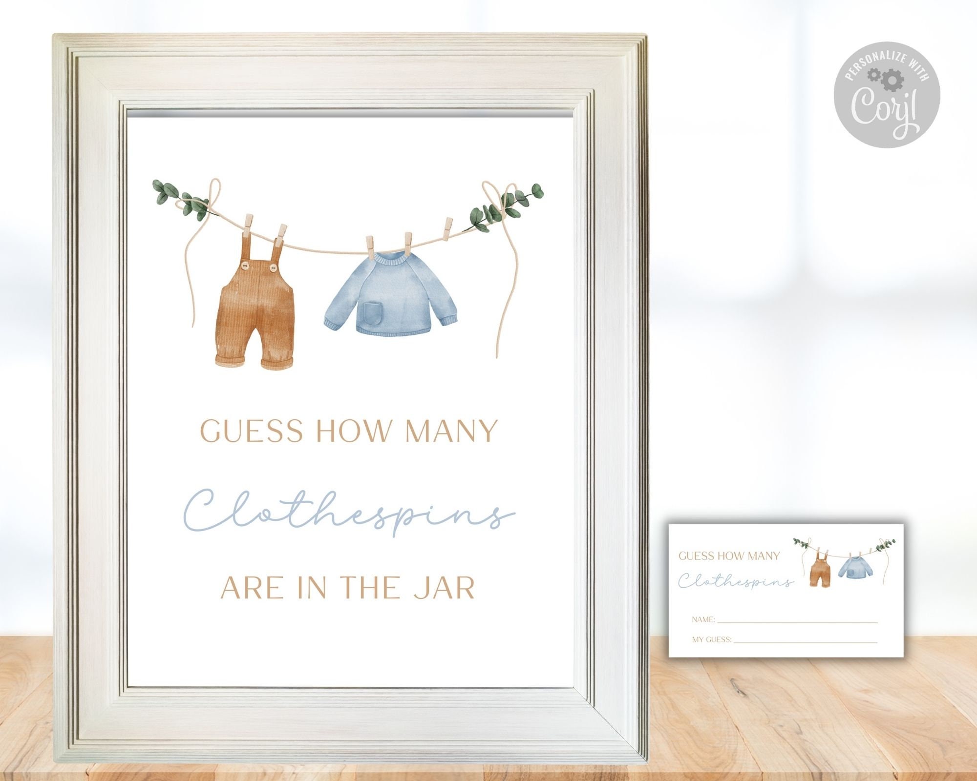 Editable Boy Baby Shower Sign Set, Boho Baby Clothes Baby Shower Sign ...