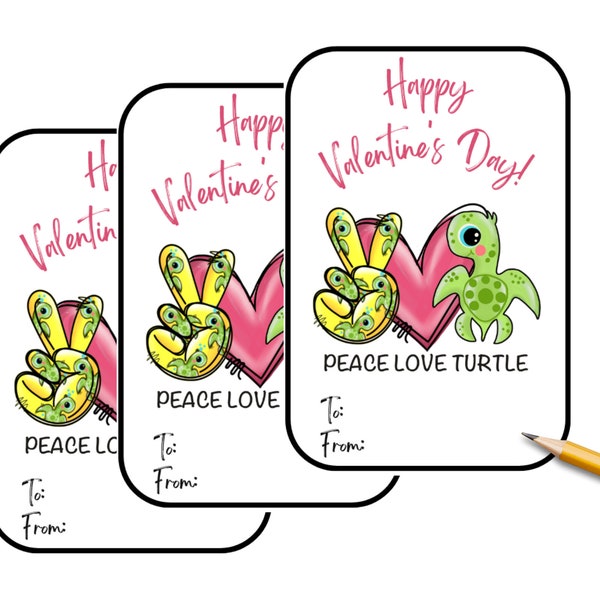 Turtle Valentine - Etsy