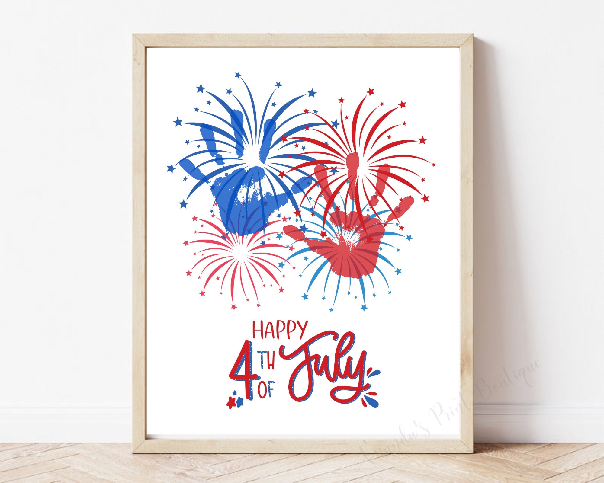 4th of July Firework Handprint Craft Art, Classroom Activity, 4th of ...