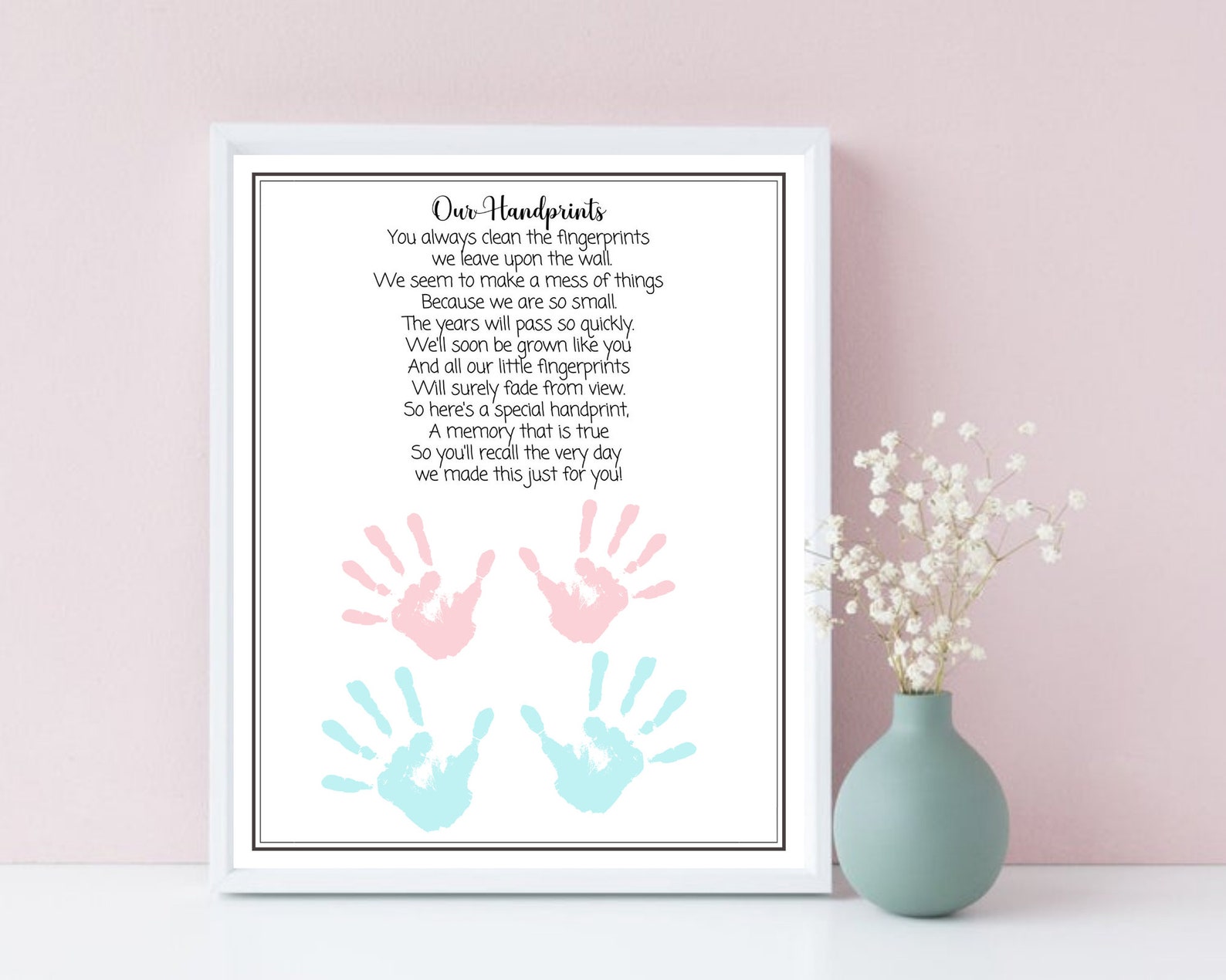 Our Handprints Poem/ Handprint Art / Keepsake Craft / Baby - Etsy