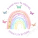 Rainbow & Butterfly Birthday Party Label Template, Editable Birthday 2 ...