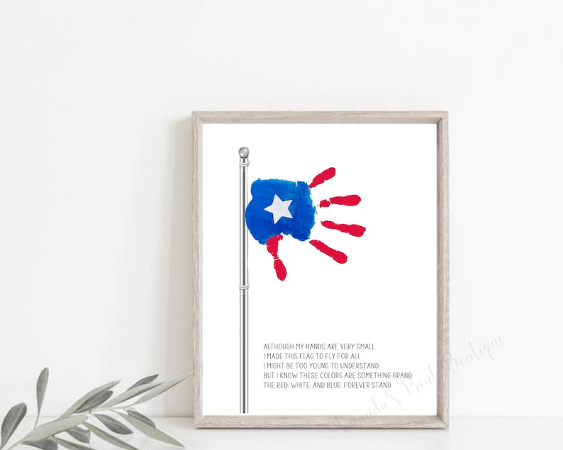 Flag Poem Handprint Art , 4th of July, Independence Day, Memorial Day ...
