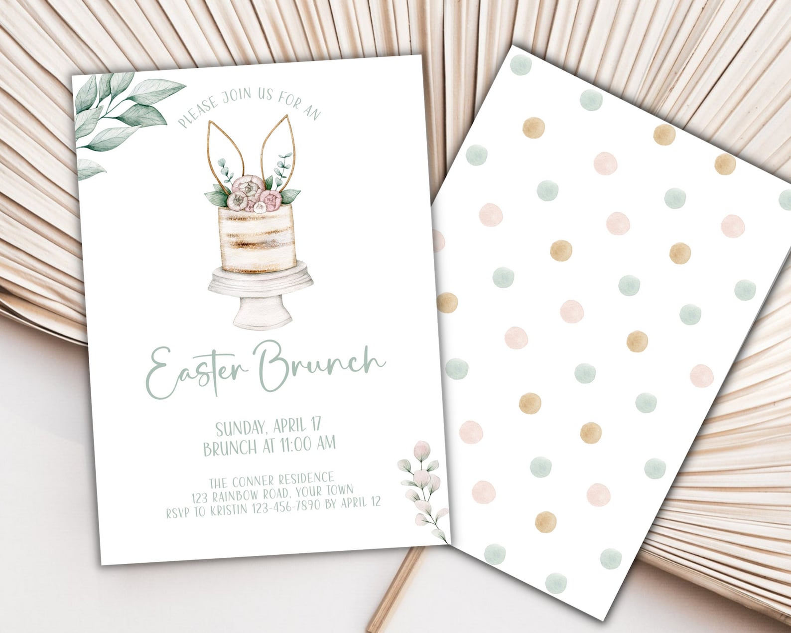 Editable Easter Brunch Invitation Template, Easter Egg Hunt Invite ...