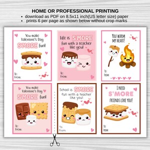 Editable S'mores Valentines Day for School Valentines, Valentine's Day ...
