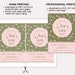 EDITABLE Floral Birthday Party Invitation, Green With Pink Flowers ...