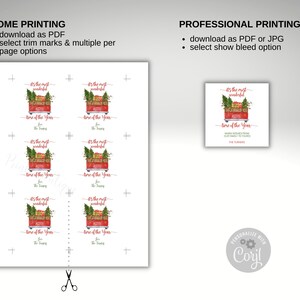 Editable Christmas Gift Tag Printable Red Truck Gift Tag - Etsy
