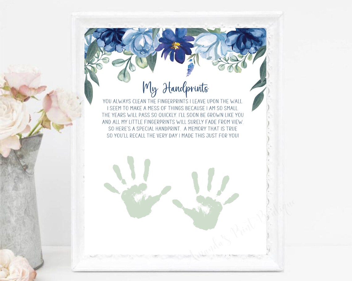 My Handprints Poem/ Handprint Art / Keepsake Craft / Baby Toddler Child ...