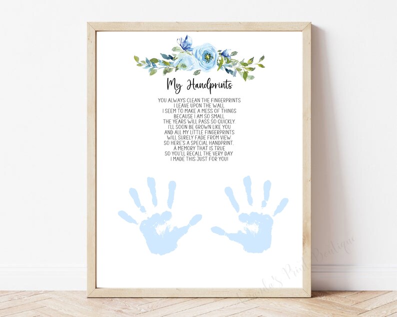 My Handprints Poem/ Handprint Art / Keepsake Craft / Baby Toddler Child ...