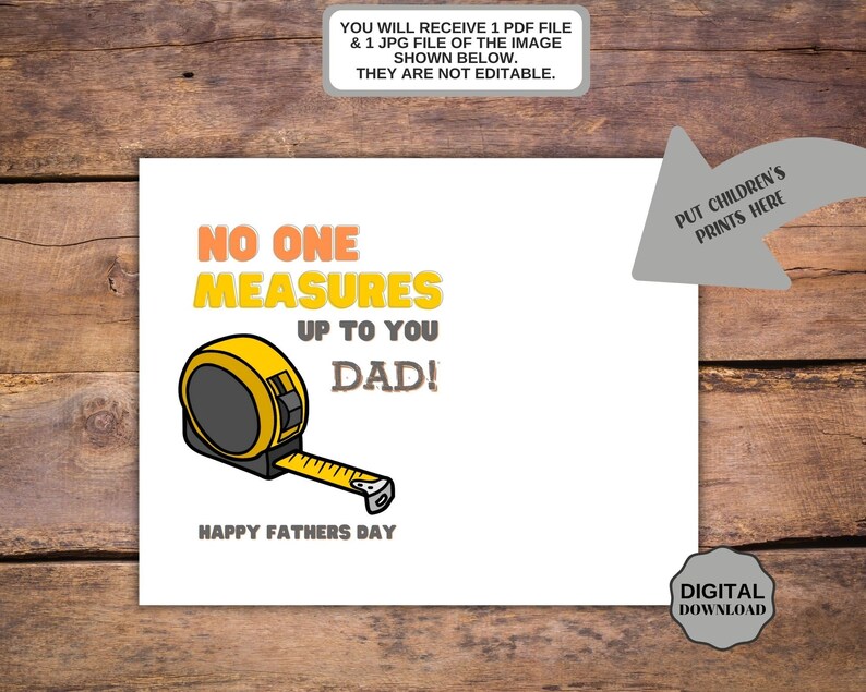 No One Measures up Father’s Day Handprint Art Craft, Keepsake Gift ...