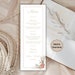 Boho Menu Card Template Lunch/ Dinner / Brunch Menu Printable ...