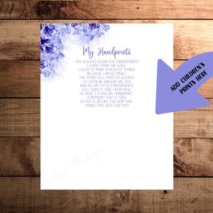 My Handprints Poem/ Handprint Art / Keepsake Craft / Baby Toddler Child ...