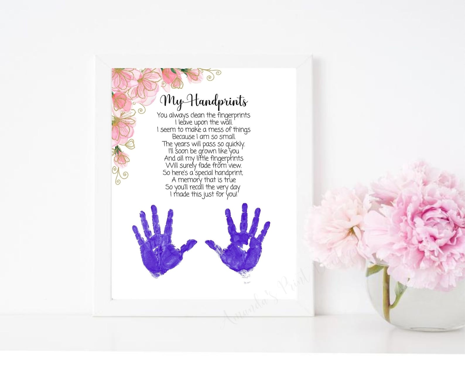 My Handprints Poem/ Handprint Art / Keepsake Craft / Baby | Etsy