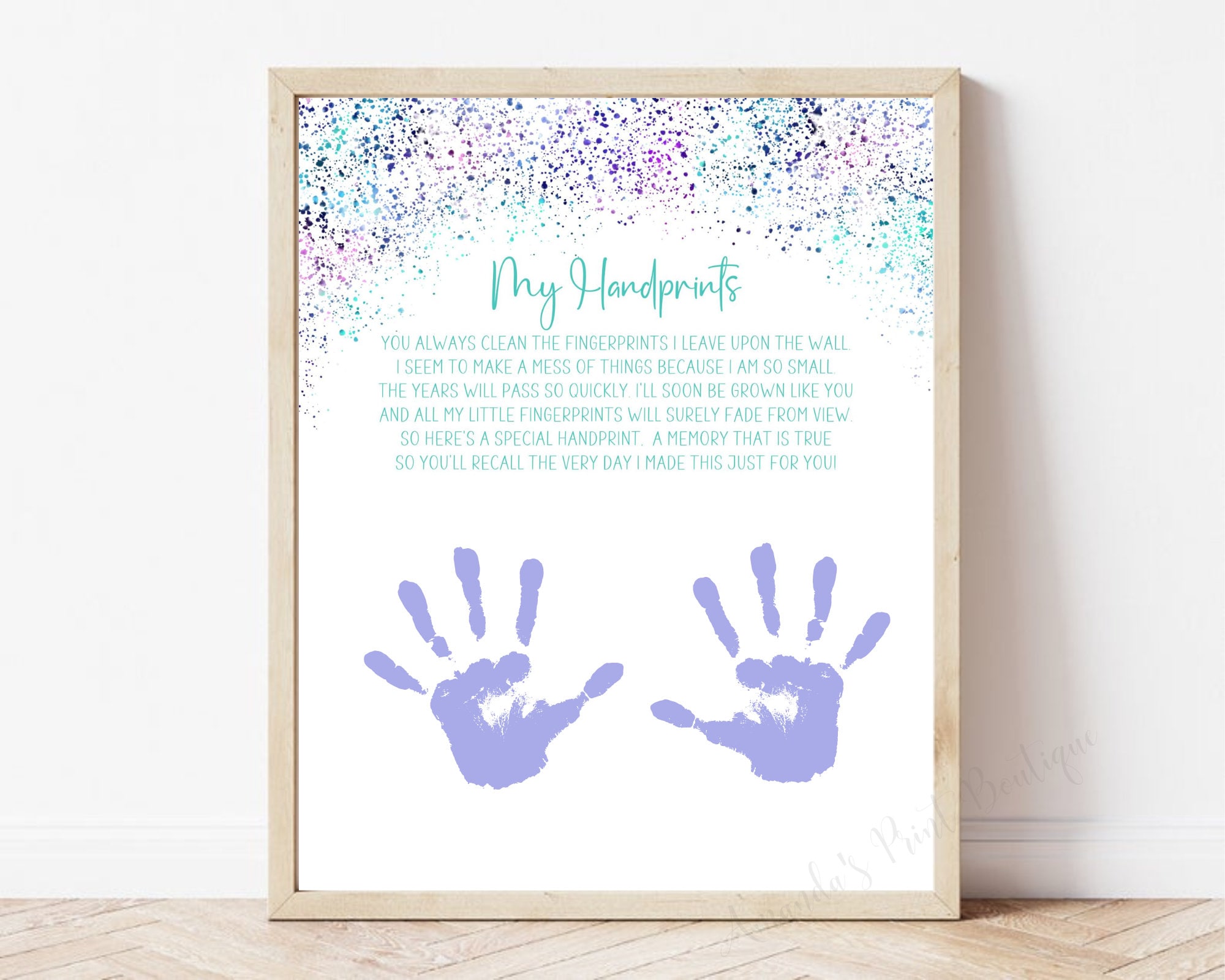 My Handprints Poem/ Handprint Art / Keepsake Craft / Baby Toddler Child ...