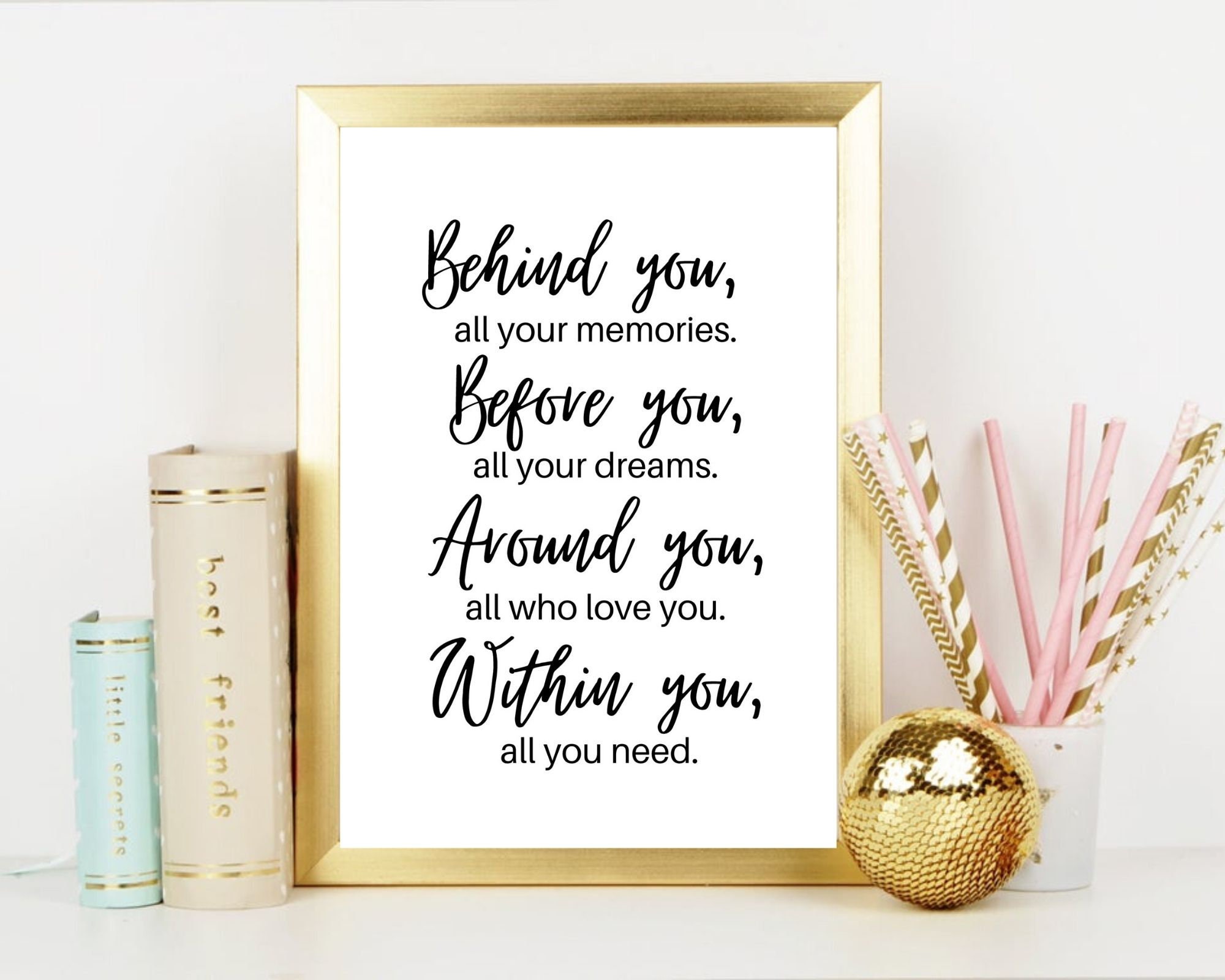 Behind you all your memories. inspirational quote graduation | Etsy
