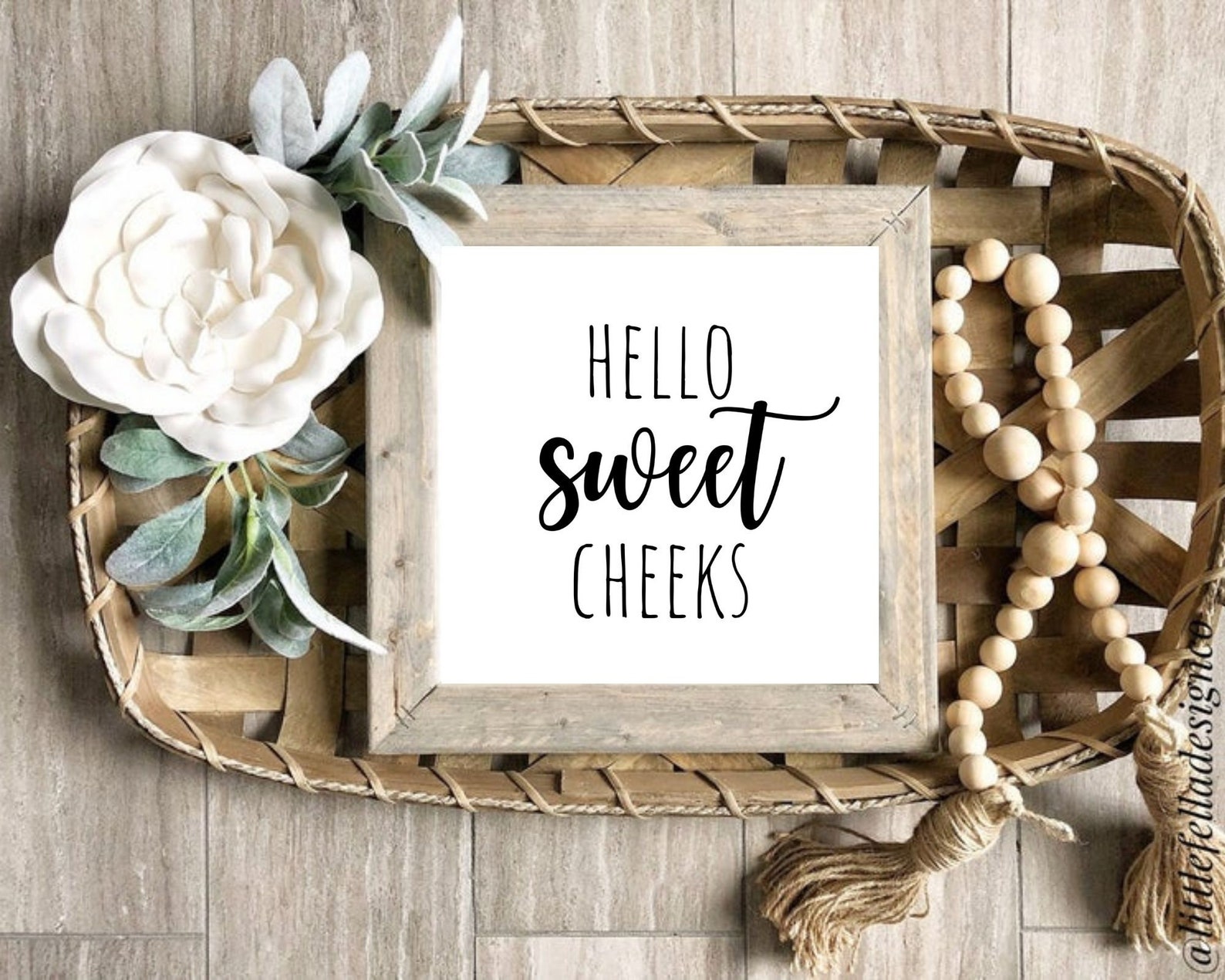 Hello Sweet Cheeks Printable Sign, Nursery Decor, Bathroom Quote Art ...