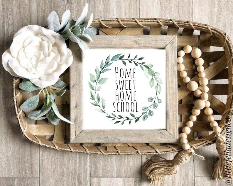 Home Sweet Homeschool Sign, Printable Wall Art, Home Decor, Home School ...