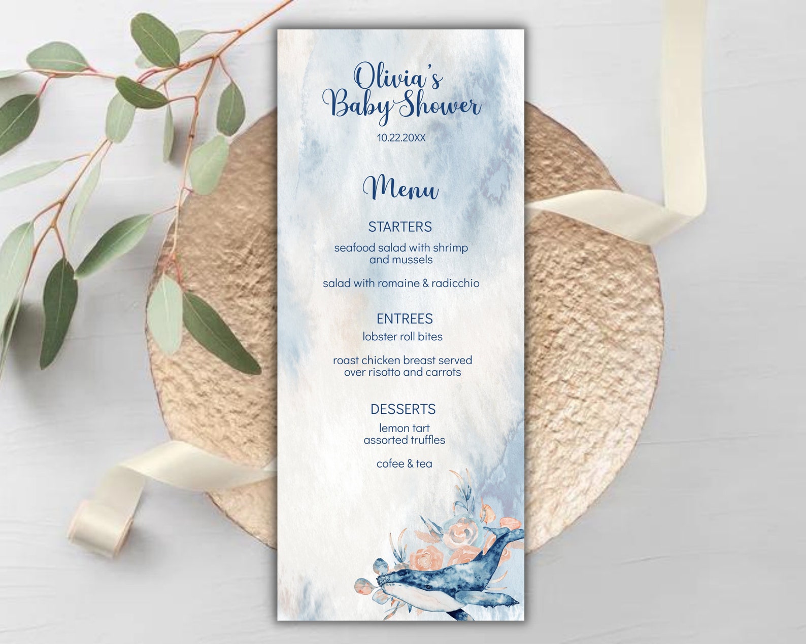 Editable Ocean Menu Template Printable Under the Sea Menu - Etsy