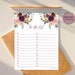 Printable to Do List Watercolor Floral Planner Insert - Etsy