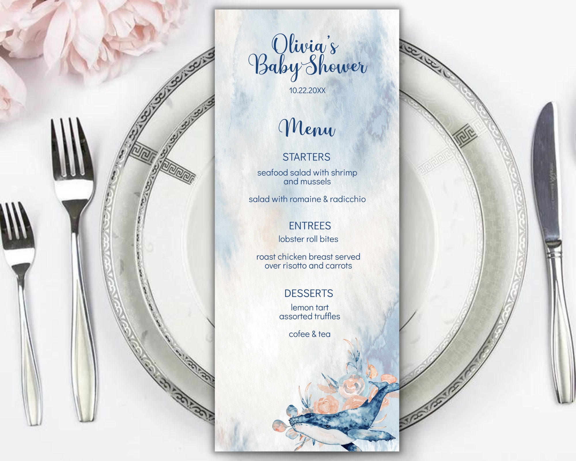 Editable Ocean Menu Template Printable Under the Sea Menu - Etsy UK