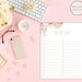 Boho Printable to Do List, Watercolor Floral Planner Insert, Pink ...