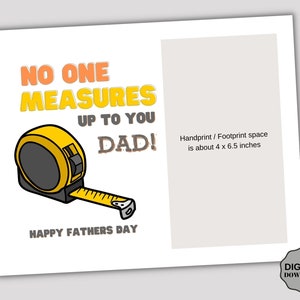 No One Measures up Father’s Day Handprint Art Craft, Keepsake Gift ...