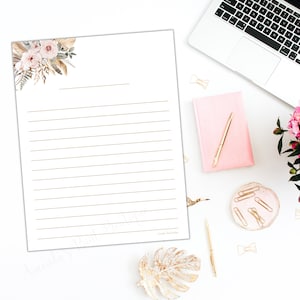 Boho Printable to Do List, Watercolor Floral Planner Insert, Pink ...