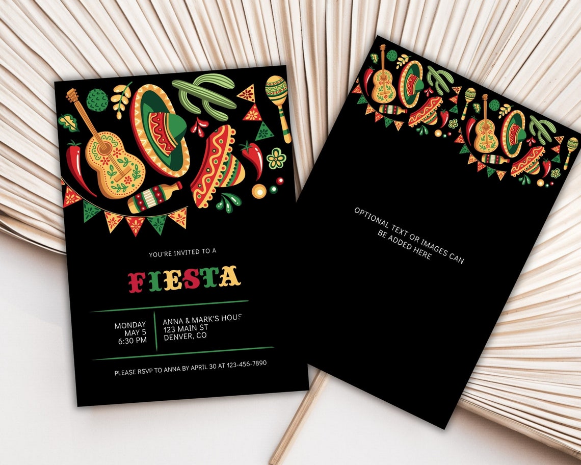 Cinco De Mayo Party Invitation, Editable Fiesta Happy Hour, Mexican ...