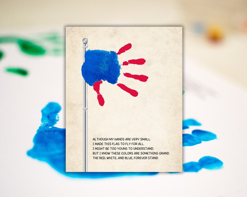 Flag Poem Handprint Art , 4th of July, Independence Day, Memorial Day ...