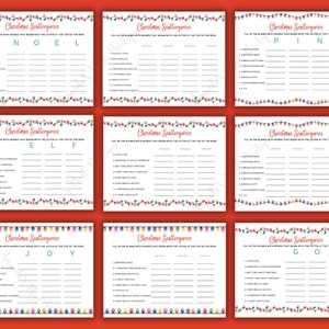 Christmas Scattergories, Christmas Party Games, Holiday Games ...