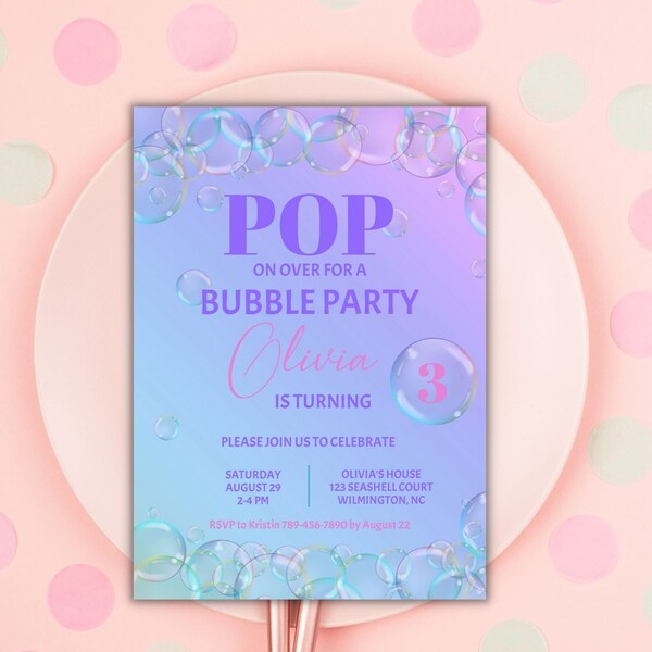 Bubble Birthday Party - Etsy