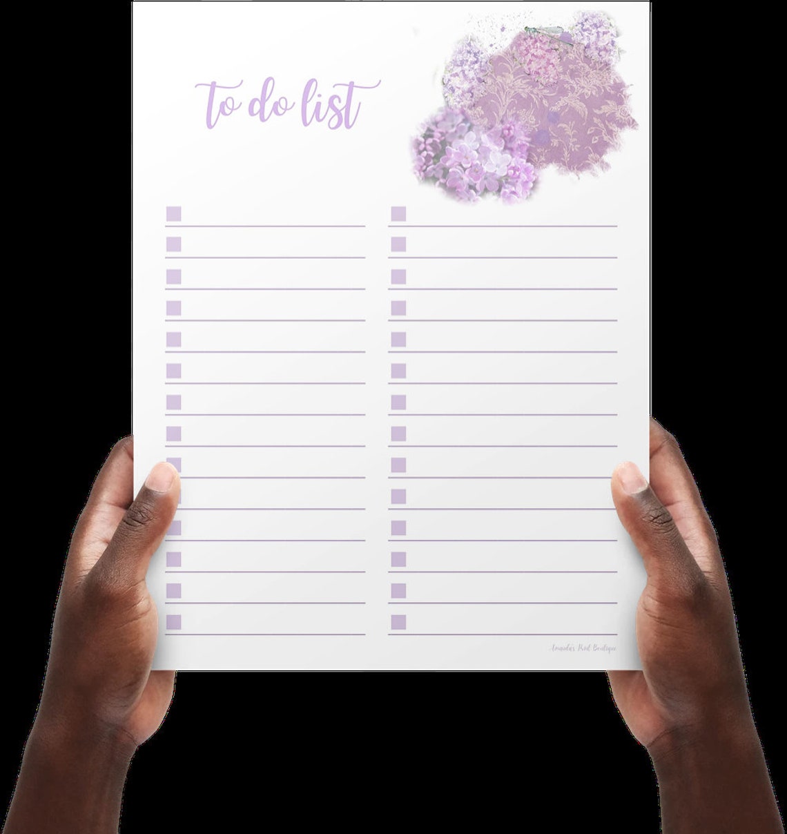 Printable to Do List, Watercolor Purple Floral Planner Insert, Lavender ...