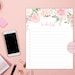 Printable to Do List, Watercolor Floral Planner Insert, Pink Flower ...