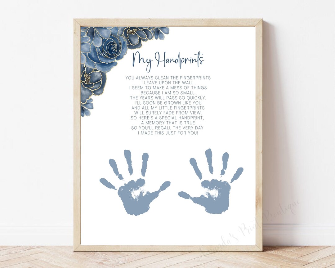 My Handprints Poem/ Handprint Art / Keepsake Craft / Baby Toddler Child ...