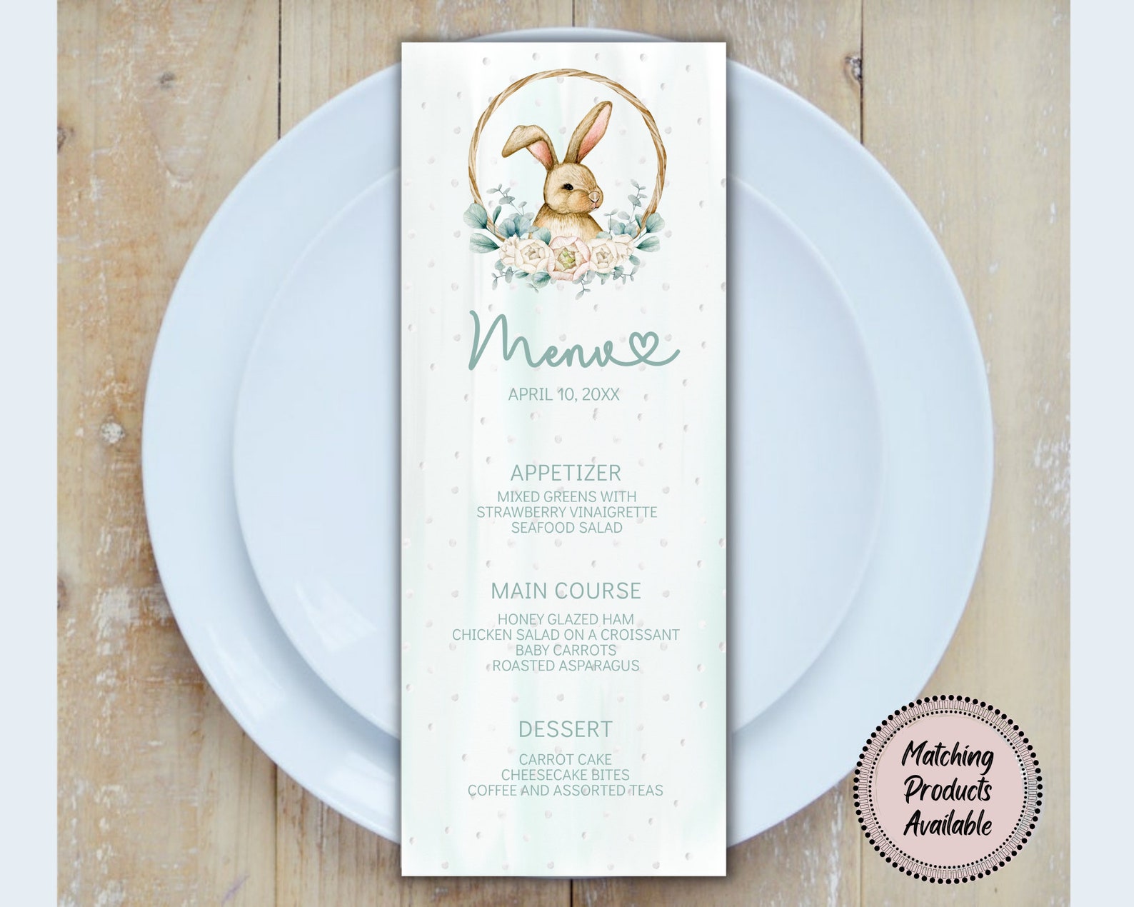 Little Bunny Menu Template, Printable Shower Menu, Gender Neutral ...