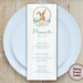 Little Bunny Menu Template, Printable Shower Menu, Gender Neutral ...