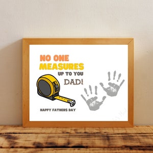 No One Measures up Father’s Day Handprint Art Craft, Keepsake Gift ...