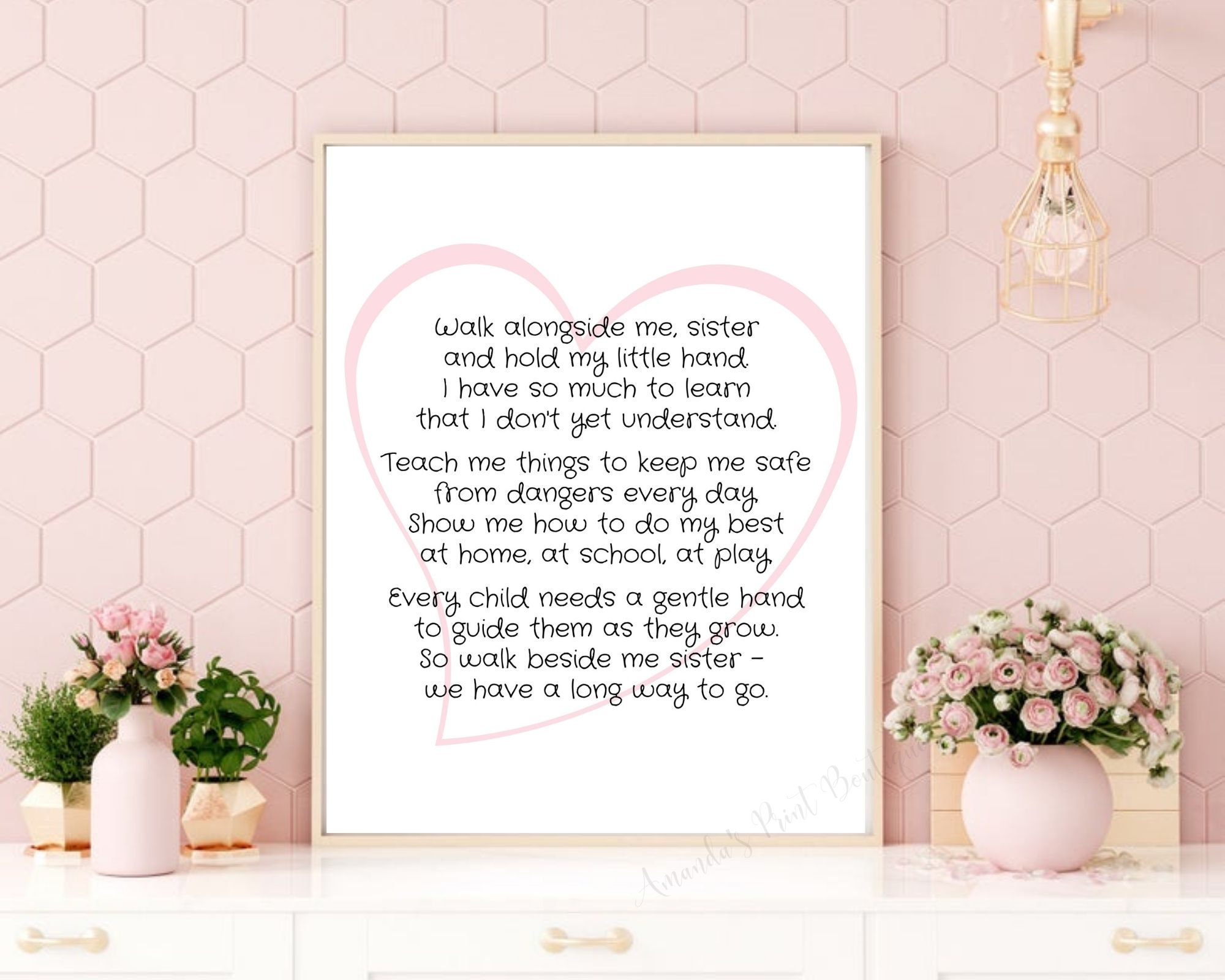Walk Alongside Me, Sister and Hold My Little Hand | Printable ...