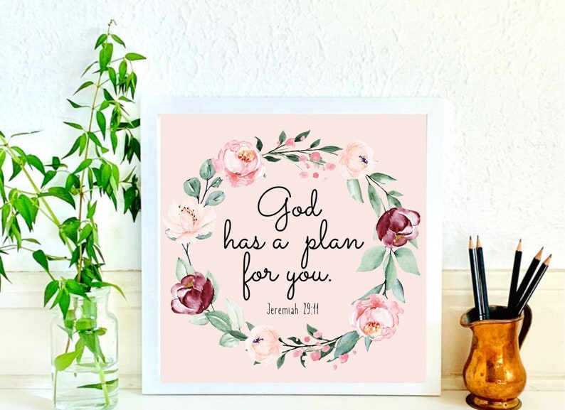 God Has a Plan for You / Jeremiah 29:11 / Gods Plan for Me / - Etsy