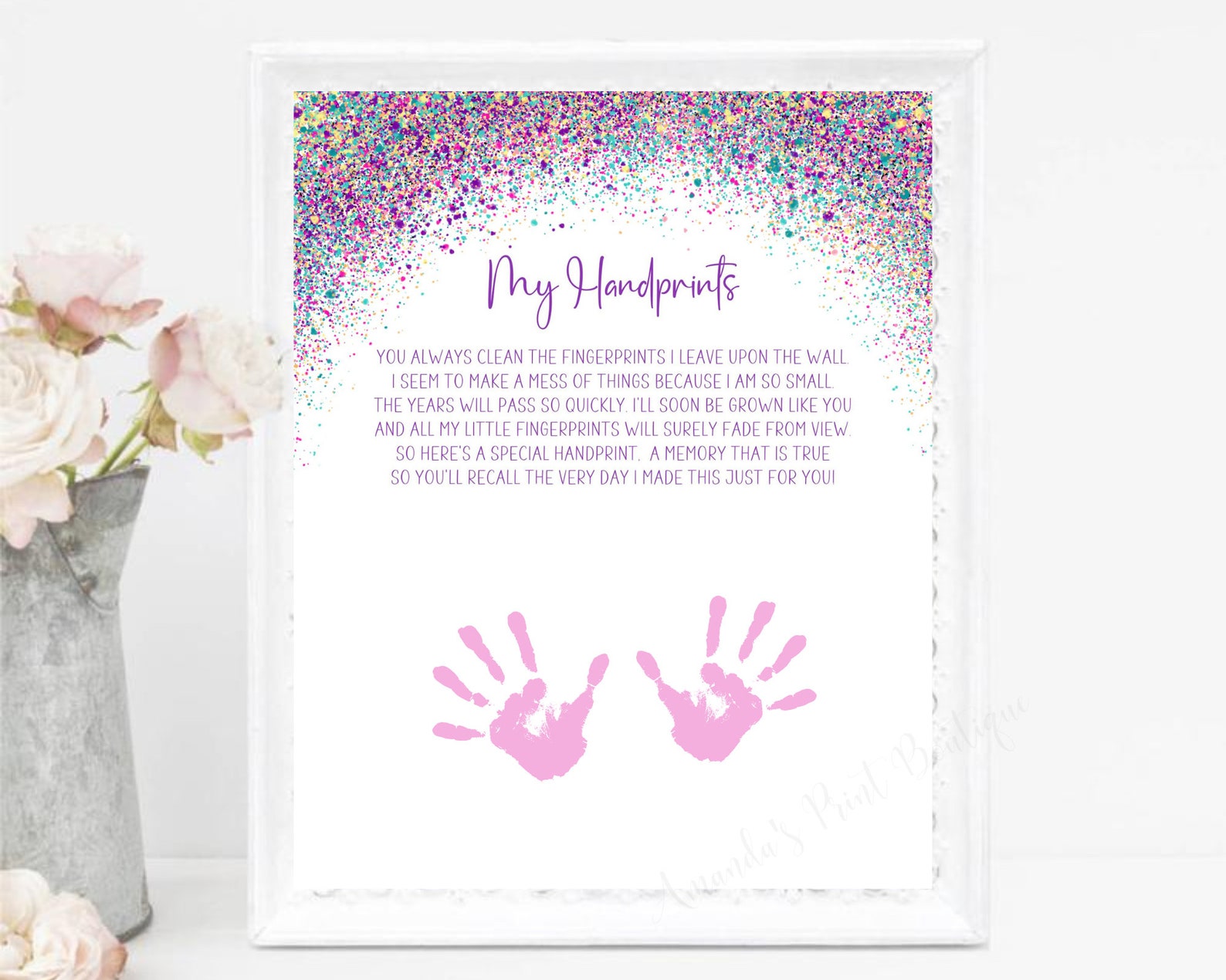My Handprints Poem/ Handprint Art / Keepsake Craft / Baby - Etsy