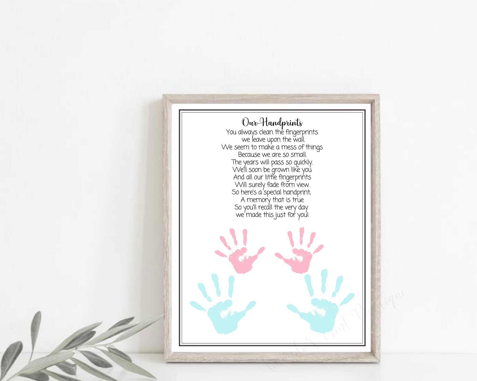 Our Handprints Poem/ Handprint Art / Keepsake Craft / Baby - Etsy
