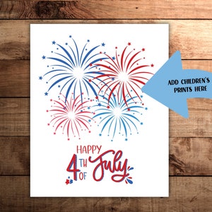 4th of July Firework Handprint Craft Art, Classroom Activity, 4th of ...
